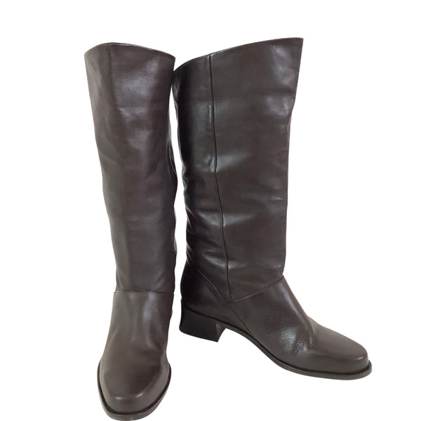 Vintage 90s Markon Boots Brown Leather Size-8W